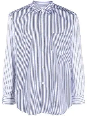 Comme Des Garçons Striped-pattern Cotton Shirt