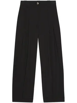 GANNI Wide-leg Tailored Trousers - Black