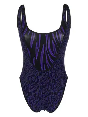 Versace Logo-print Reversible Swimsuit