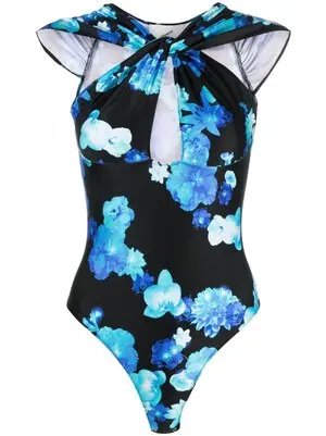 Coperni Floral-print Bodysuit - Black