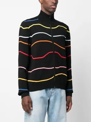 Marni Stripe-pattern Cotton Cardigan