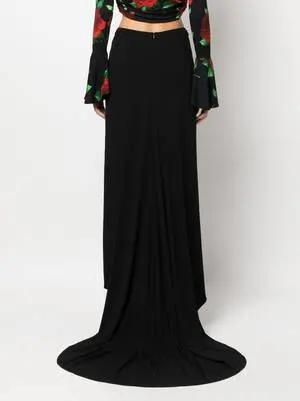 Magda Butrym Asymmetric Draped Floor-length Skirt