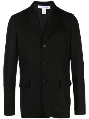 Comme Des Garçons Notched Single-breasted Blazer - Black