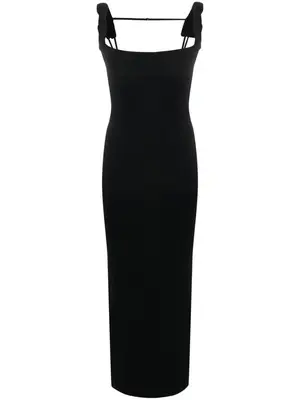 Jacquemus La Robe Maille Alca Maxi Dress - Black
