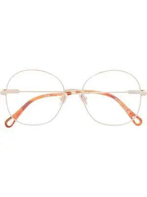Chloé Benjamine Round-frame Eyeglasses - Gold