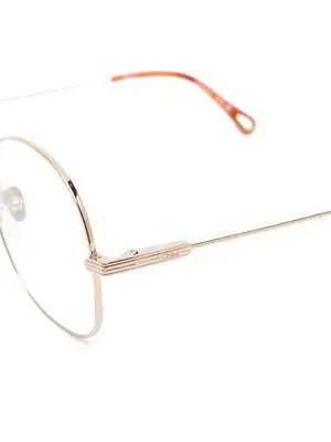 Chloé Benjamine Round-frame Eyeglasses - Gold