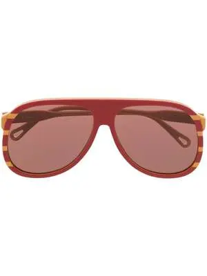 Chloé Dannie Pilot-frame Sunglasses - Red