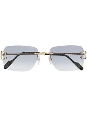 CARTIER Square-frame Sunglasses - Gold