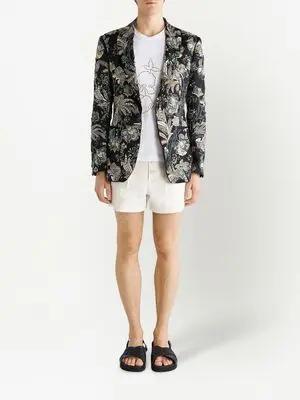 Etro Floral-jacquard Single-breasted Blazer