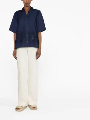P.a.r.o.s.h Floral-embroidered Shirt