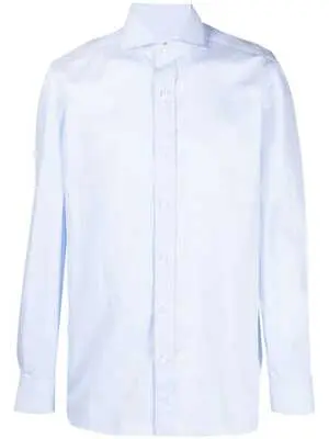 Luigi Borrelli Spread Collar Shirts For Men