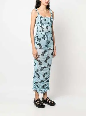 CHARLES JEFFREY Graphic-print Mesh Dress