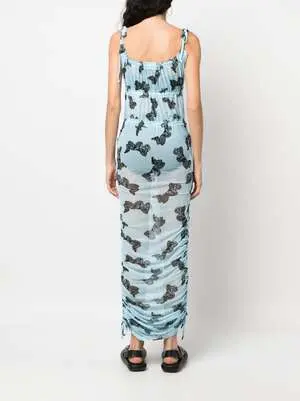 CHARLES JEFFREY Graphic-print Mesh Dress
