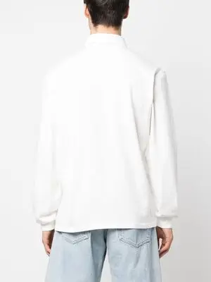 PALMES Logo-print Button-up Sweatshirt