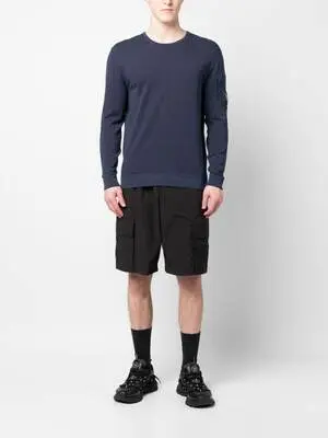 C.P. COMPANY Crew Neck Cotton Sweatshirt - Blue