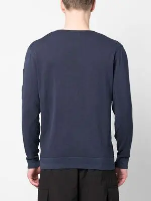 C.P. COMPANY Crew Neck Cotton Sweatshirt - Blue