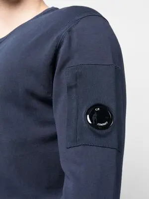 C.P. COMPANY Crew Neck Cotton Sweatshirt - Blue