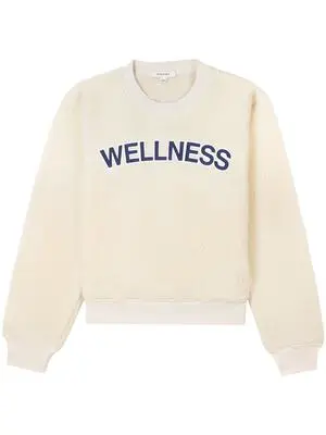 SPORTY & RICH Logo-patch Fleece Jumper