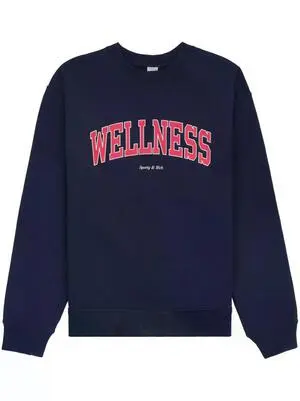 SPORTY & RICH Wellness Crew-neck Sweatshirt - Blue