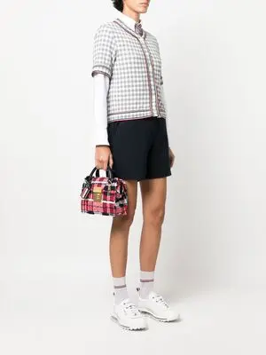 Thom Browne Mini Mrs. Thom Madras Tweed Tote Bag