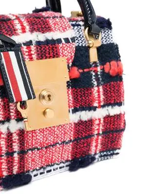 Thom Browne Mini Mrs. Thom Madras Tweed Tote Bag