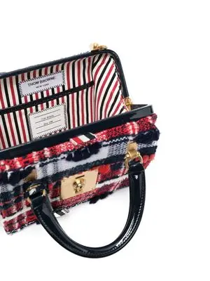 Thom Browne Mini Mrs. Thom Madras Tweed Tote Bag