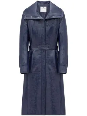 COURREGES Reedition Single-breasted Coat - 7077 Ink