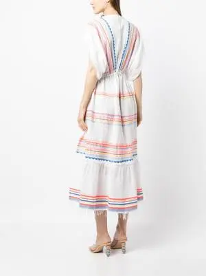 LEMLEM Bekah Plunging V-neck Dress - White