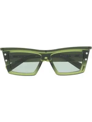 Balmain Square-frame Sunglasses - Green