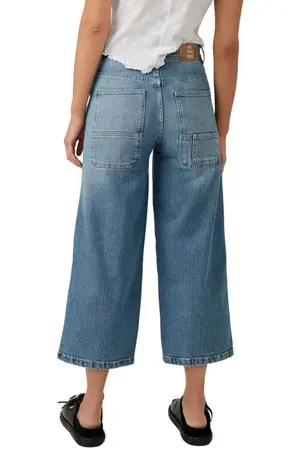 Free People Piper Mid Rise Crop Wide Leg Jeans