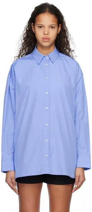 LOULOU STUDIO Loulou Studio Blue Espanto Shirt Ss23blue