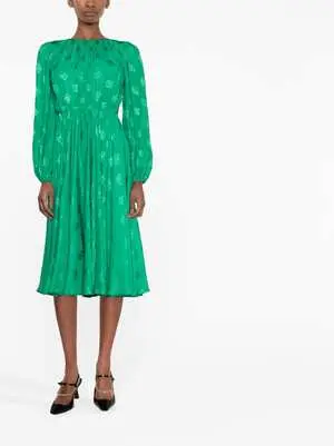 Dolce & Gabbana Logo-print Flared Midi Dress