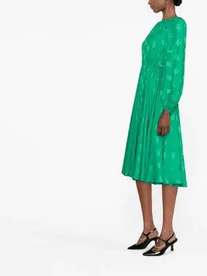 Dolce & Gabbana Logo-print Flared Midi Dress