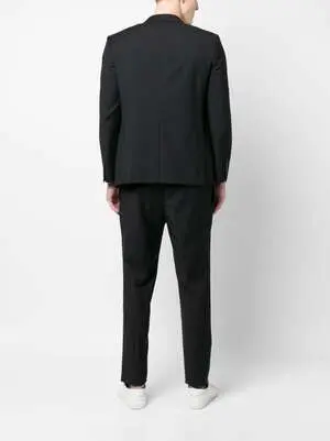 LUIGI BIANCHI MANTOVA Single-breasted Virgin-wool Suit - Black