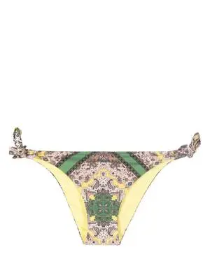 TWINSET Paisley-print Bikini Bottom - Green