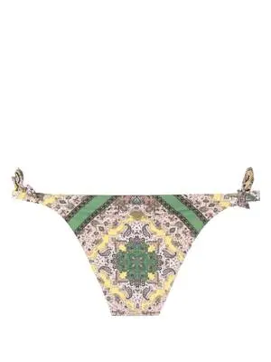 TWINSET Paisley-print Bikini Bottom - Green