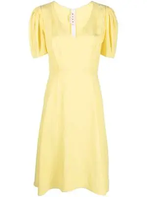 Marni V-neck Flared Dress