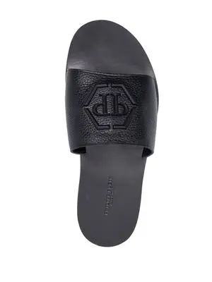 Philipp Plein Logo-skull Flat Slippers