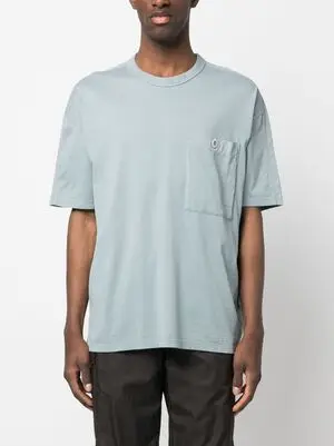 TEN C Logo-patch T-shirt - Blue