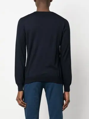 LARDINI Fine-knit Wool Sweatshirt - Blue