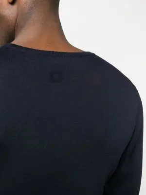 LARDINI Fine-knit Wool Sweatshirt - Blue