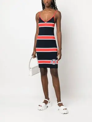 Moschino Striped Ribbed Dress