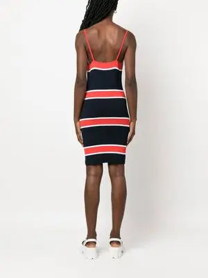Moschino Striped Ribbed Dress