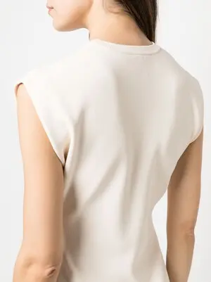 YVES SALOMON Fine-ribbed Sleeveless Mini Dress