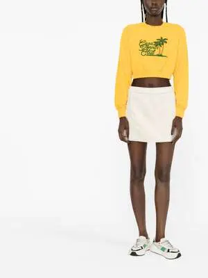 Palm Angels Bull Denim Miniskirt