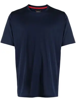 Kiton Logo-embroidered Short-sleeve T-shirt - Blue