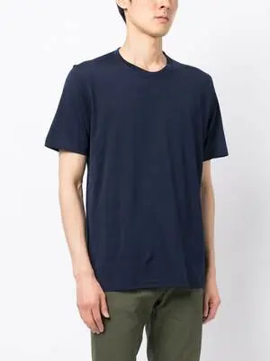 Kiton Logo-embroidered Short-sleeve T-shirt - Blue