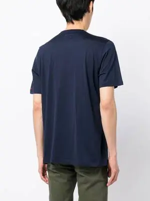 Kiton Logo-embroidered Short-sleeve T-shirt - Blue