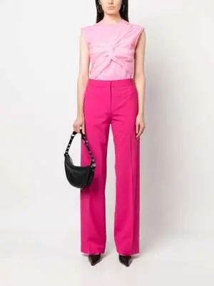 MSGM High-waisted Wide-leg Trousers