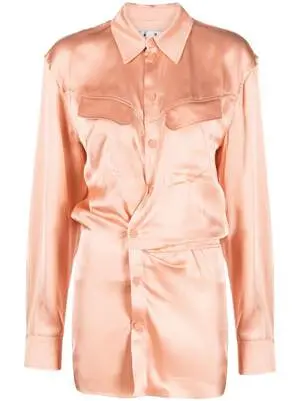 Off-White Twist-detail Shirt Dress